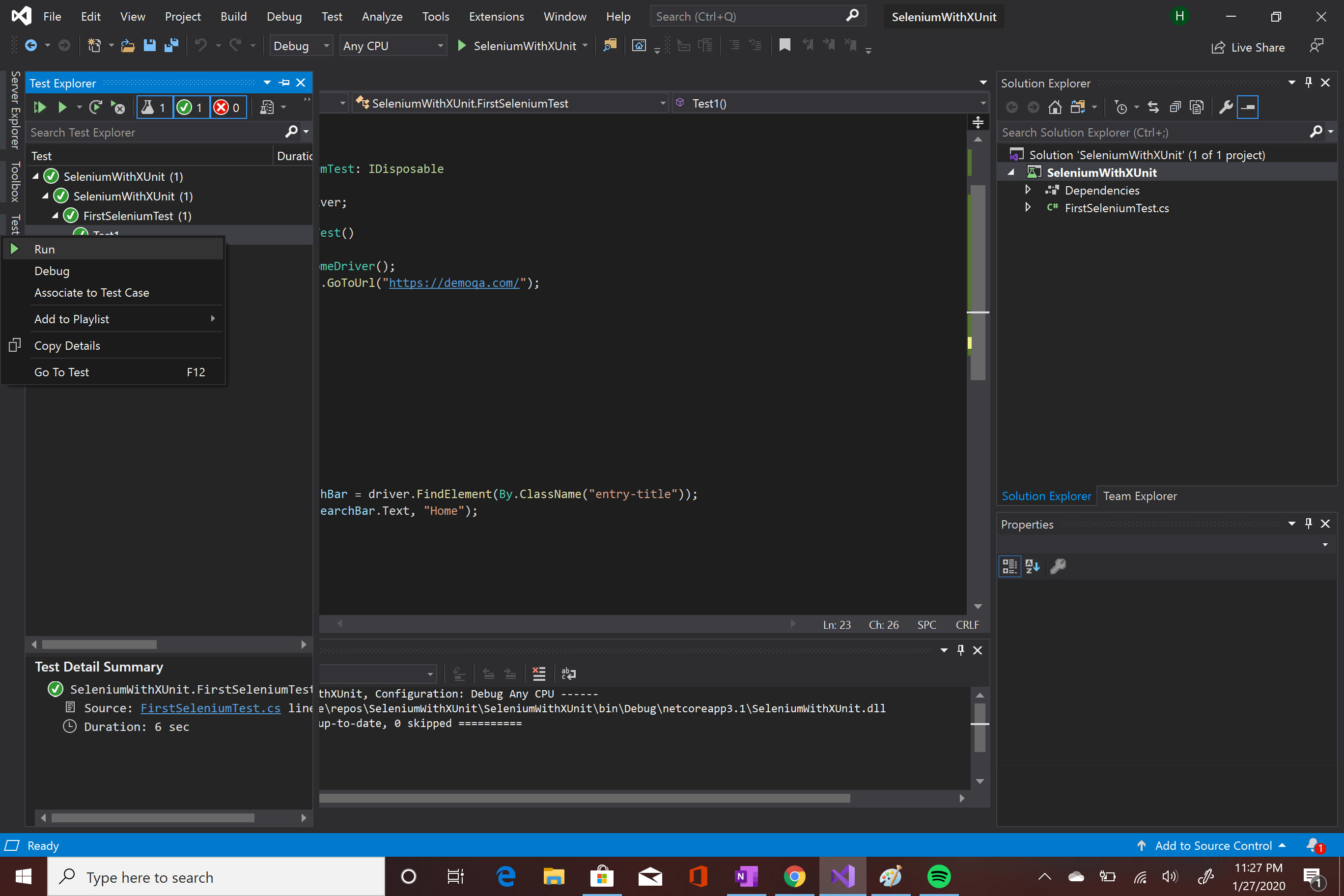 First Selenium Test with xUnit – Havva Nur Elveren